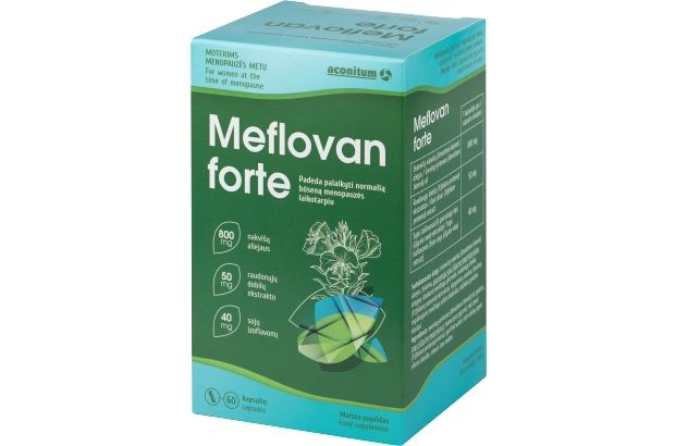 Meflovan forte + nakvišų aliejus kietosios kapsulės N60