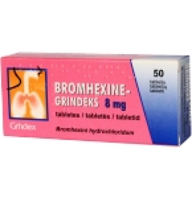 Bromhexine - Grindeks 8mg tabletės N50