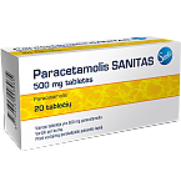Paracetamolis SANITAS 500mg tabletės N20